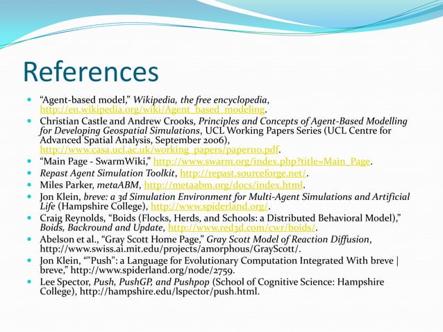 Agent based modeling-presentation | PDF