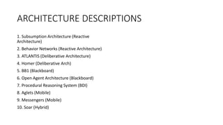 agent architecture in artificial intelligence.pptx