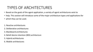 agent architecture in artificial intelligence.pptx