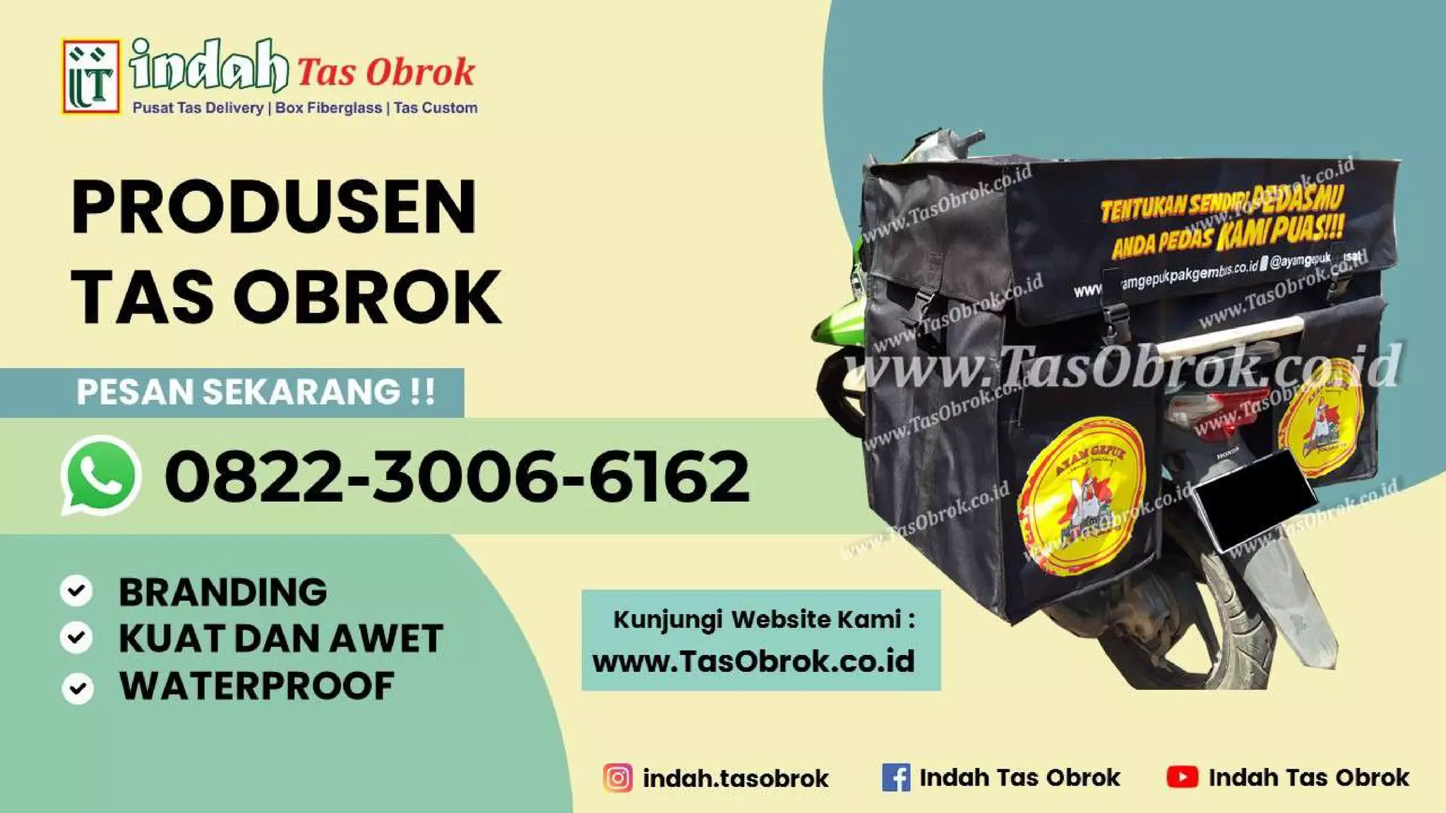 WA/TELP : 0822-3006-6162, Pembuatan Tas Pos Motor, Pembuatan Tas Ronjot ...