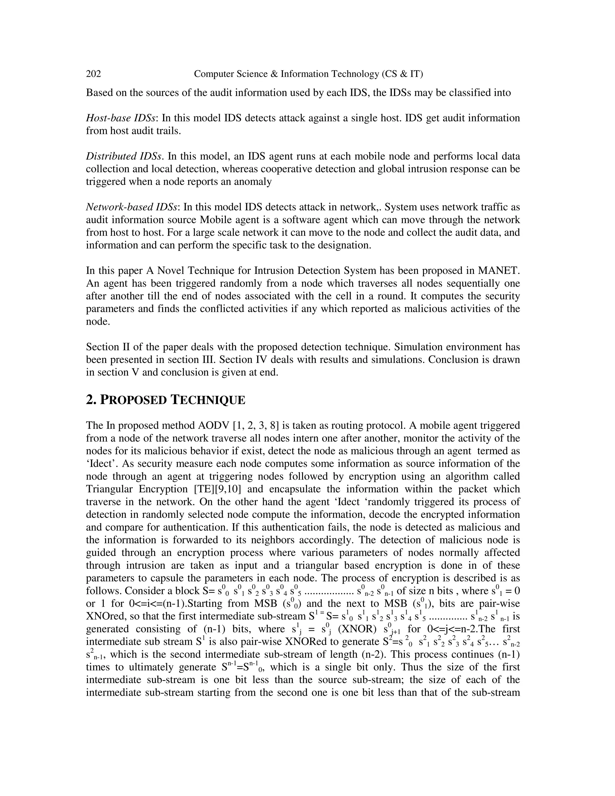 Agent based intrusion detection system in manet | PDF