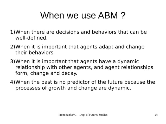 Introduction To Agent Based Modeling Using Netlogo Ppt