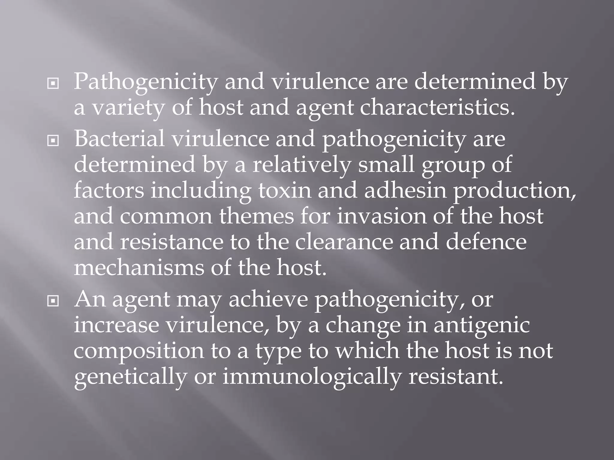 Agent determinants for a disease | PPTX
