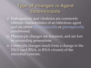 Agent determinants for a disease | PPTX