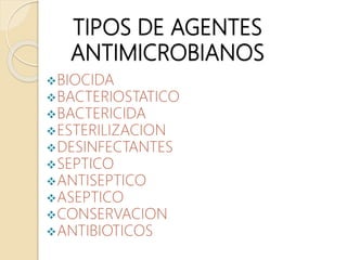 Agentes antimicrobianos | PPTX