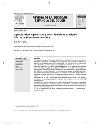Agentes fisicos dolor | PDF
