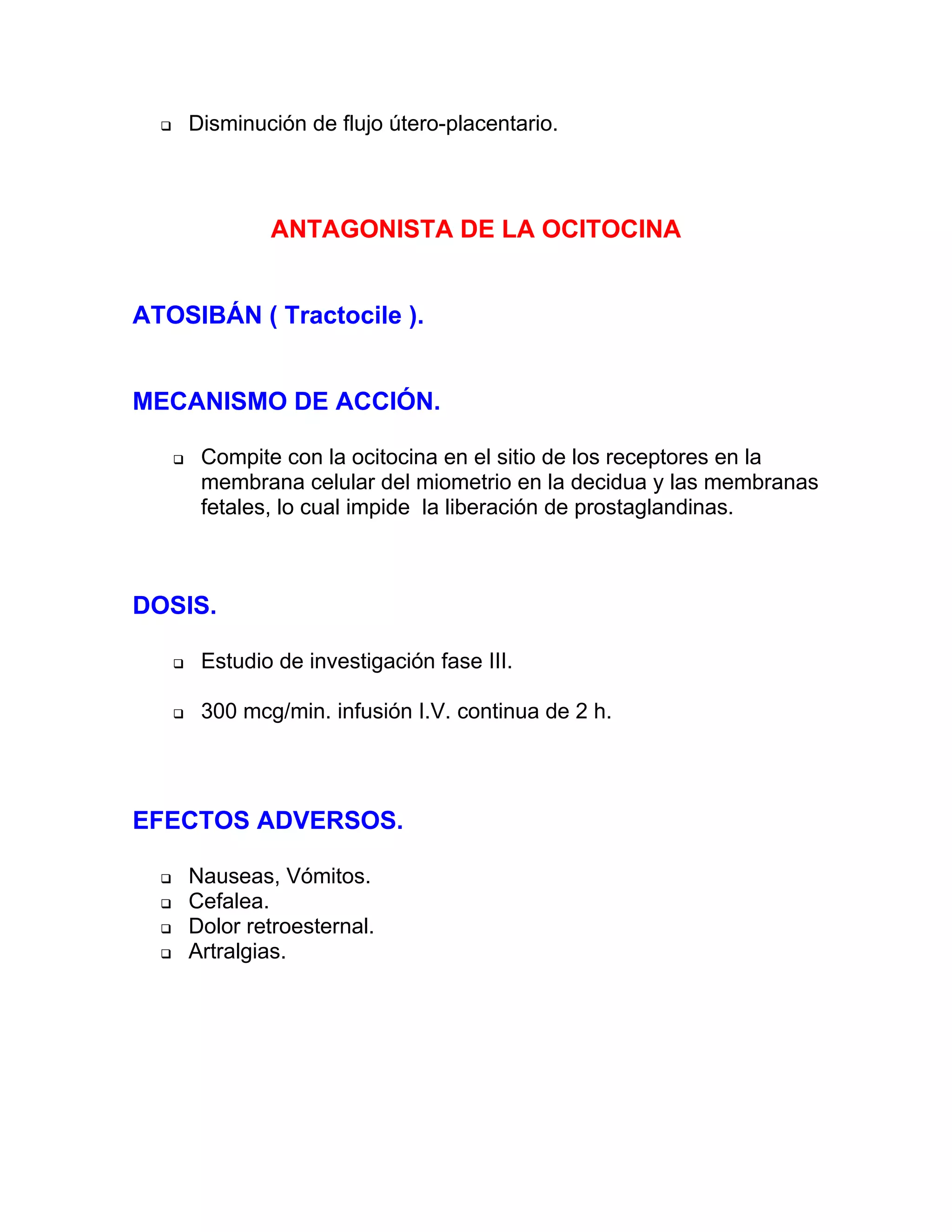 Agentes uteroinhibidore1 | DOC