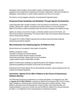 Agentic AI For SDLC Platform_ Autonomous Agents That Ship Code End-to ...