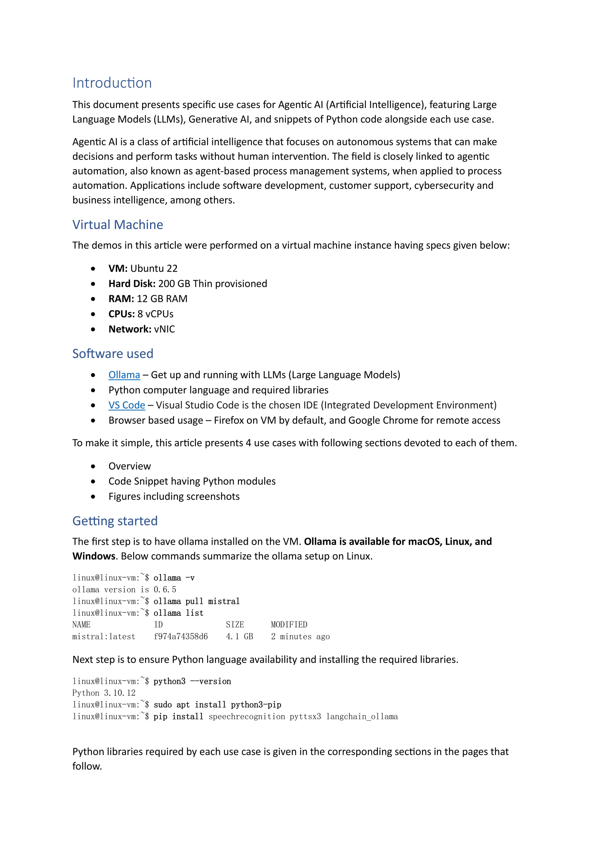 Agentic AI Use Cases using GenAI LLM models | PDF