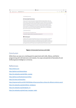 Agentic AI Use Cases using GenAI LLM models | PDF