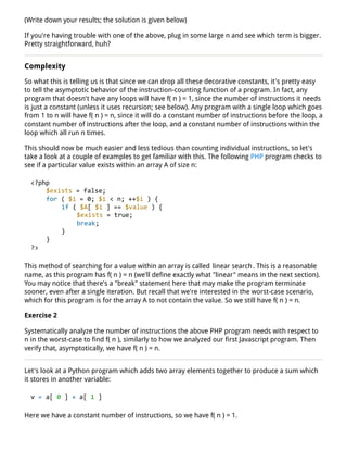 A gentle introduction to algorithm complexity analysis | PDF