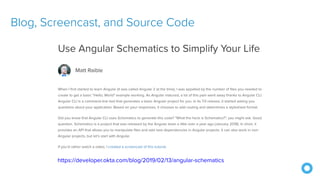 A Gentle Introduction to Angular Schematics - Angular SF 2019 | PPT