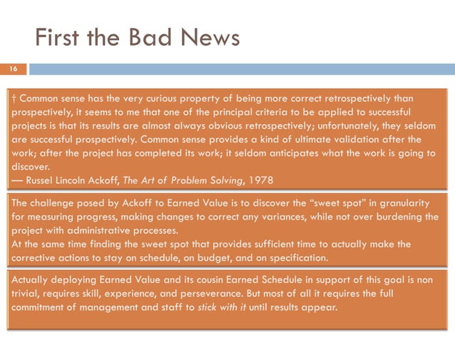 A gentle introduction to earned value management systems (neutral) | PDF