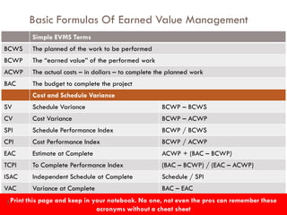 A gentle introduction to earned value management systems (neutral) | PDF