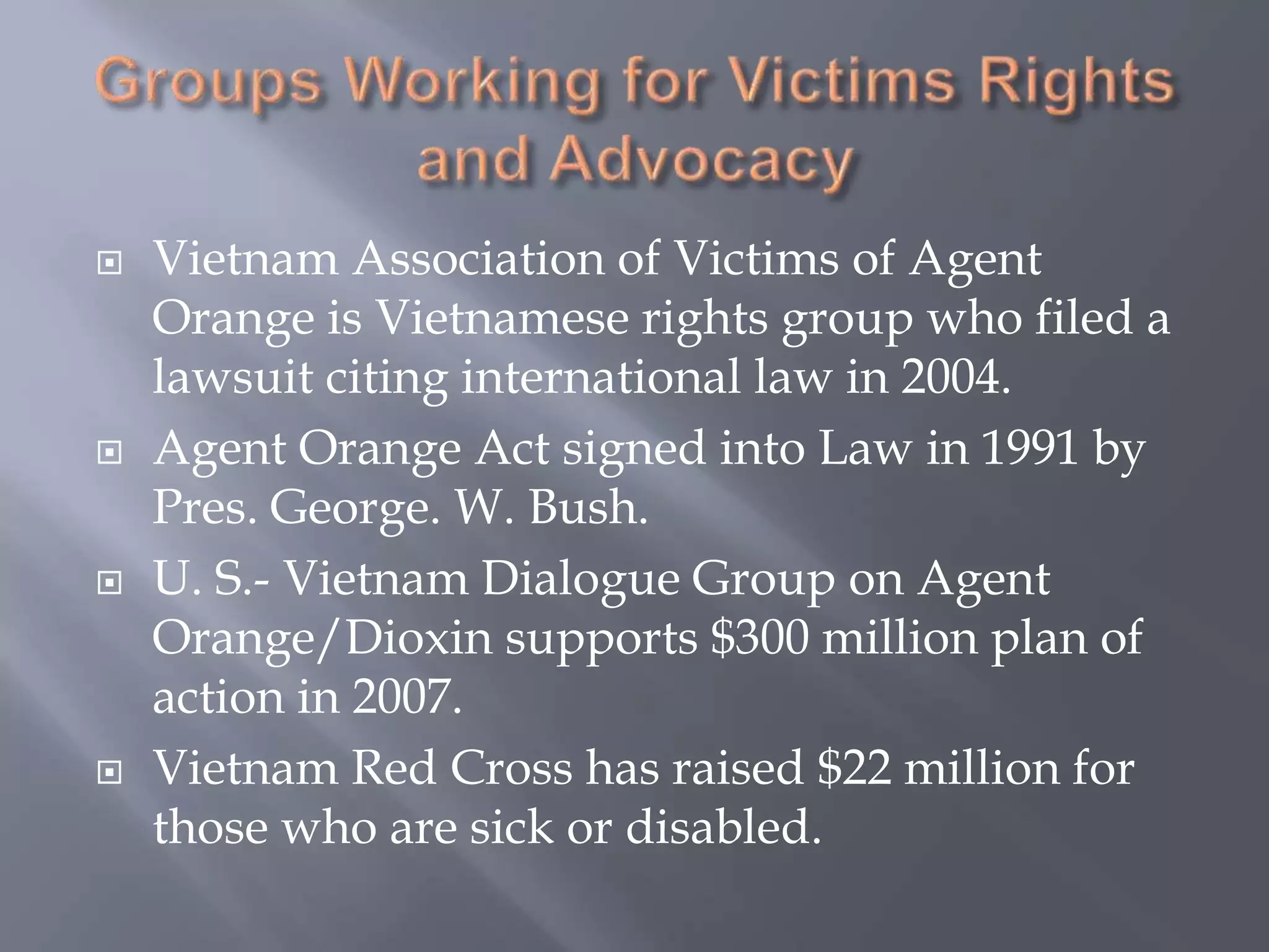 Agent orange and its devastating effects | PPTX