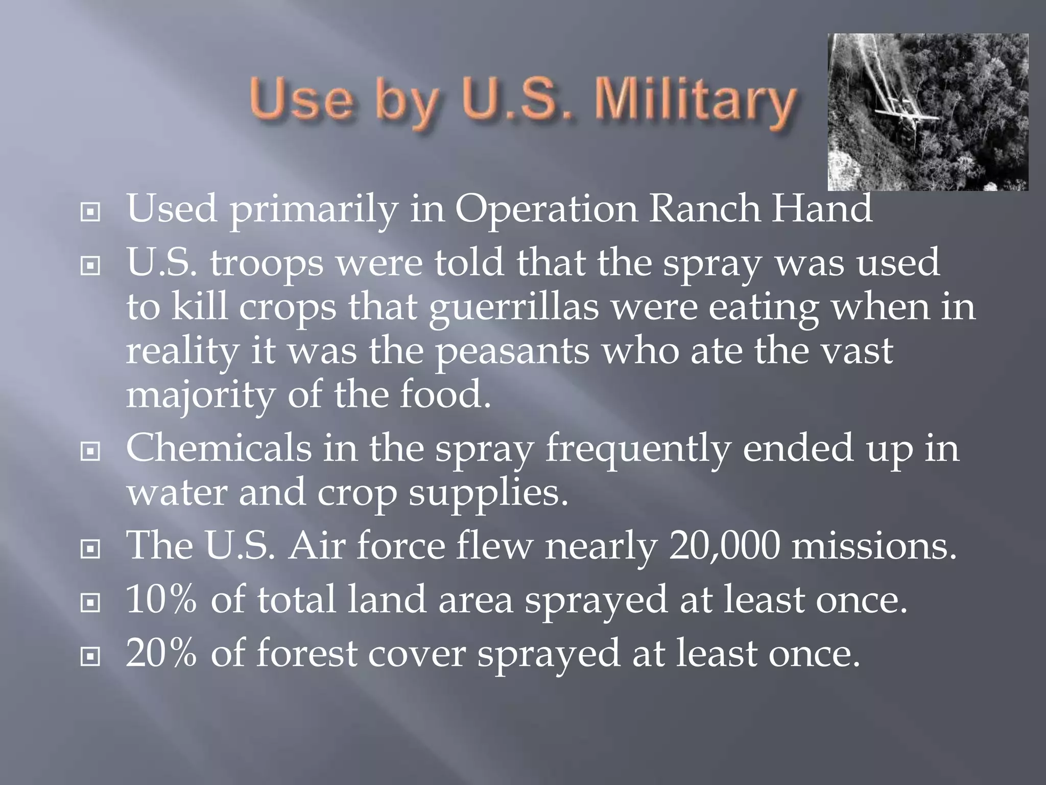 Agent orange and its devastating effects | PPTX