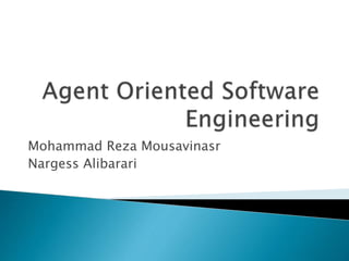 Agent oriented software engineering | PPT
