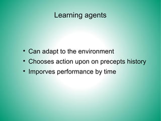 Learning agents | PPT