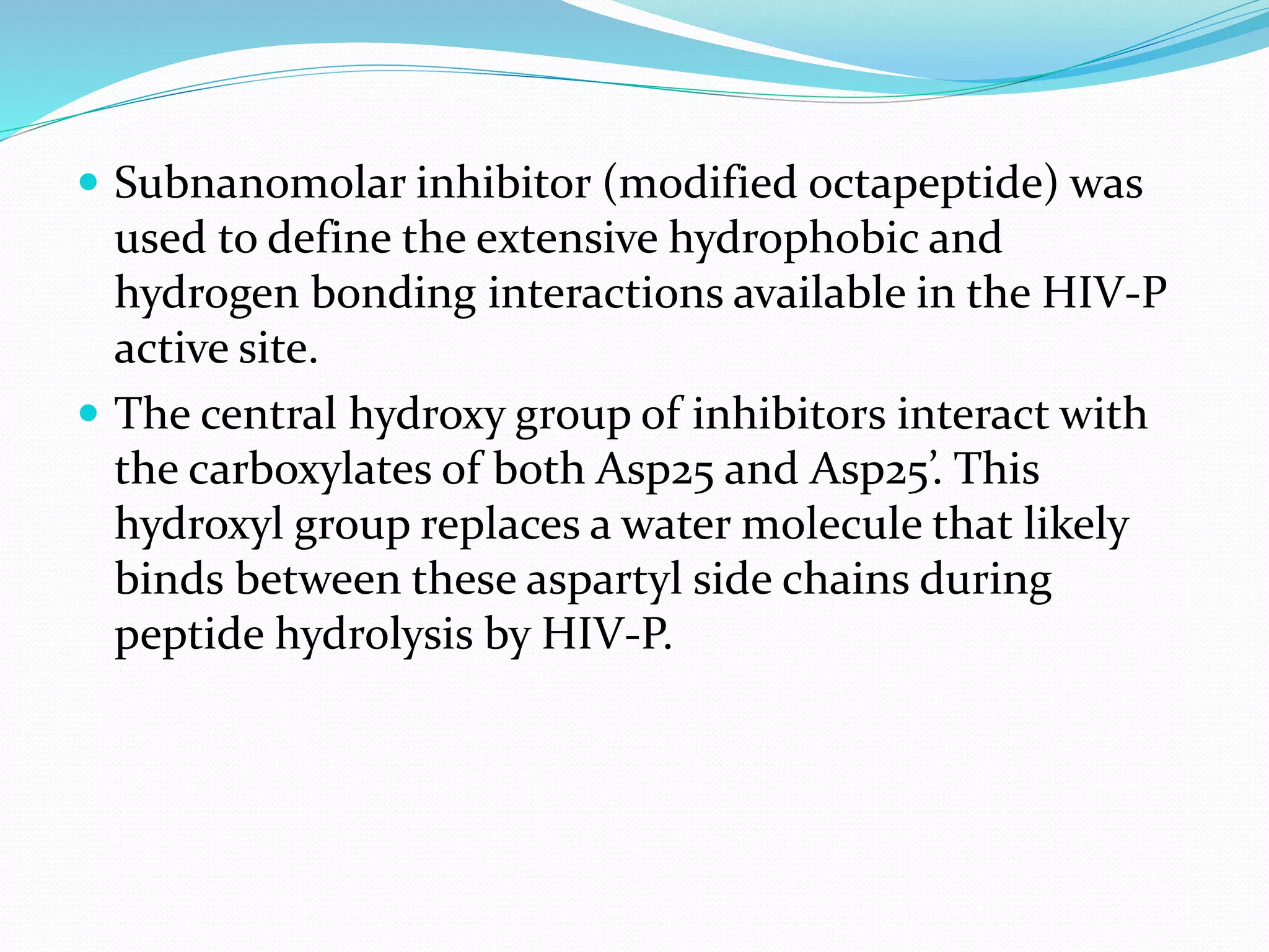 Agents acting on HIV Protease enzyme | PPTX