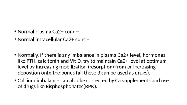 agents affecting calcium balance, bone mineral homeostasis | PPTX