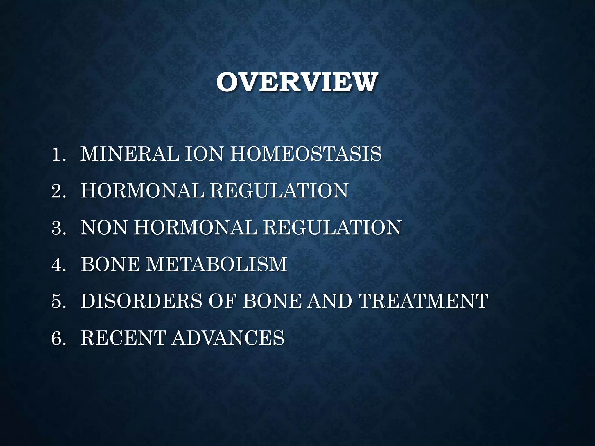 Agents affecting mineral ion homeostasis and bone turnover | PPTX