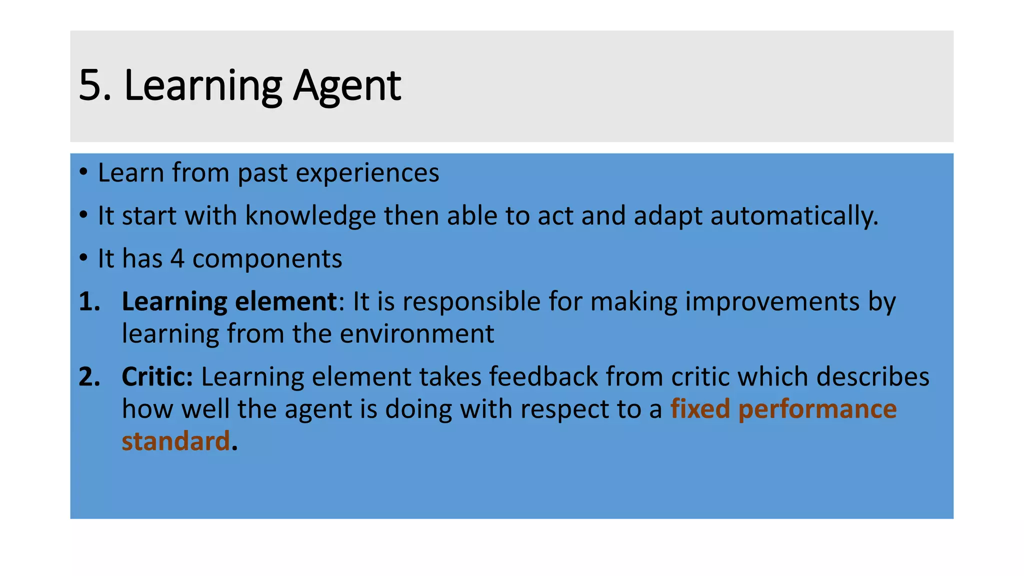 Agents in Artificial intelligence | PPTX