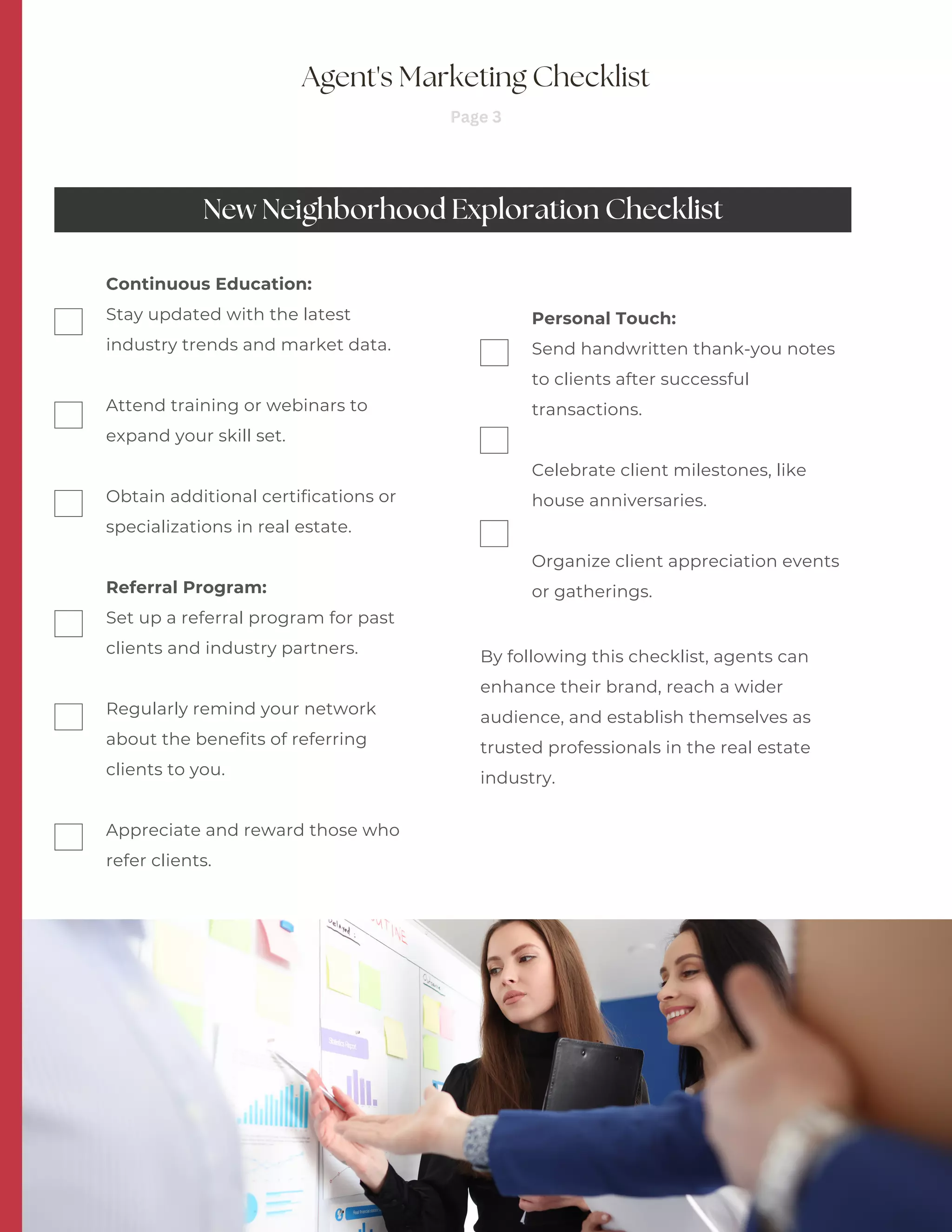 Agent's Marketing Checklist.pdf | Real Estate Industry | Industries
