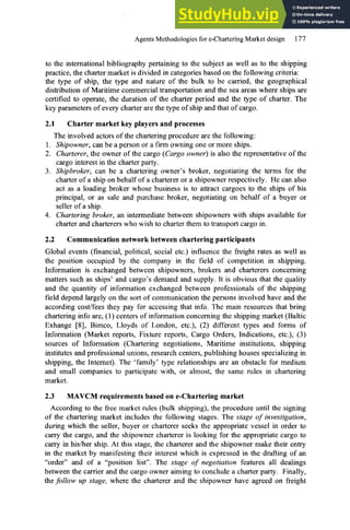 Agents Methodologies For E-Chartering Market Design | PDF