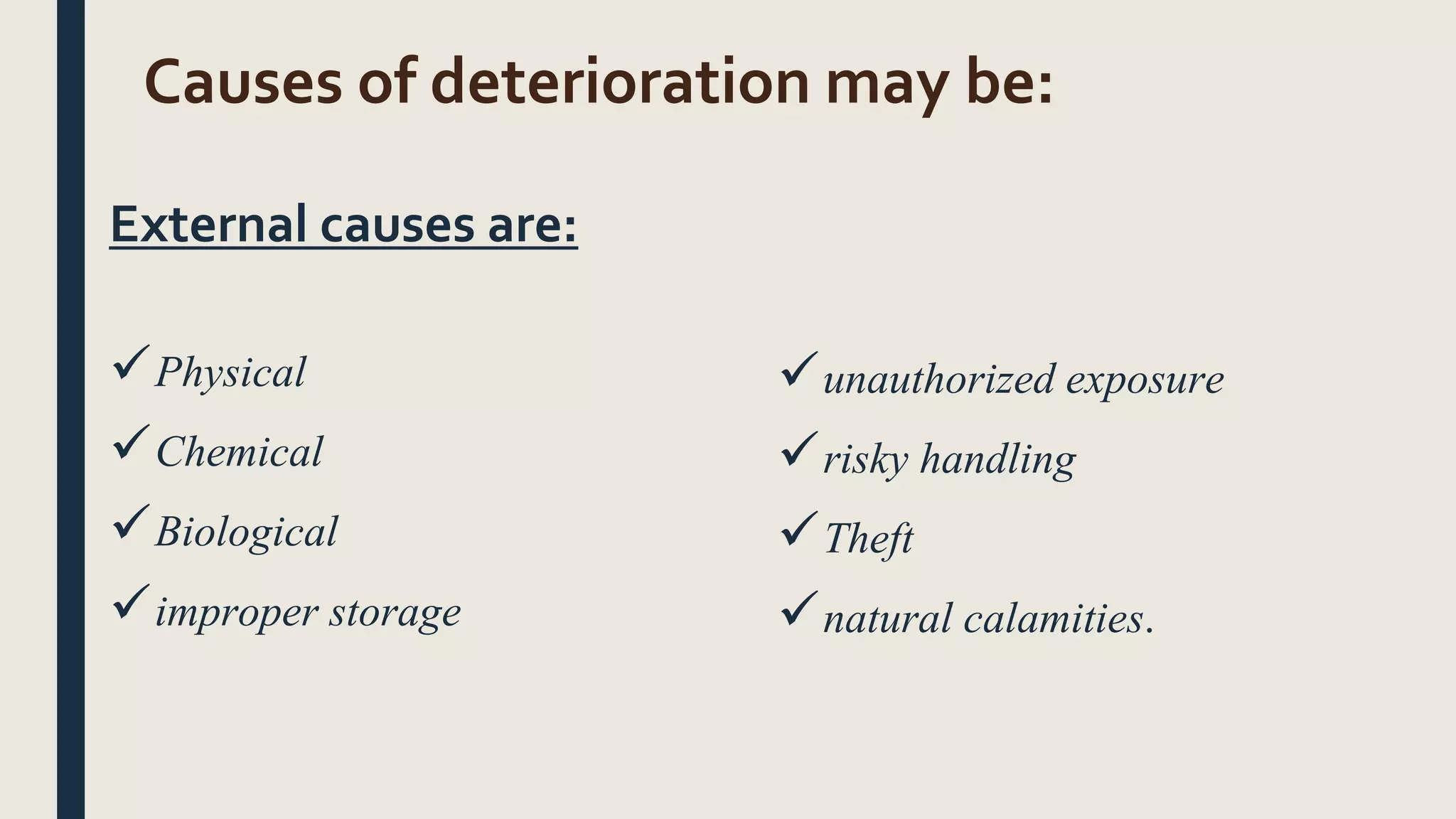 Agents of Deterioration | PPTX