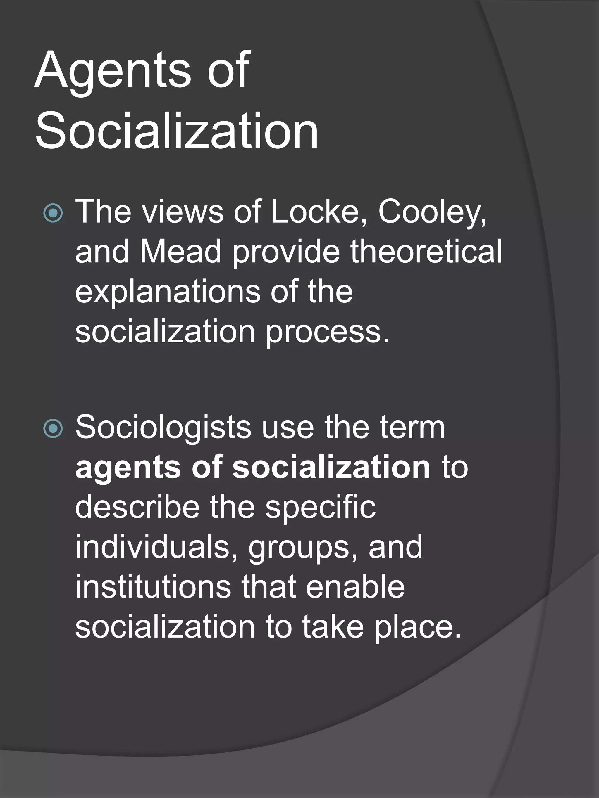 Agents of socialization | PPTX