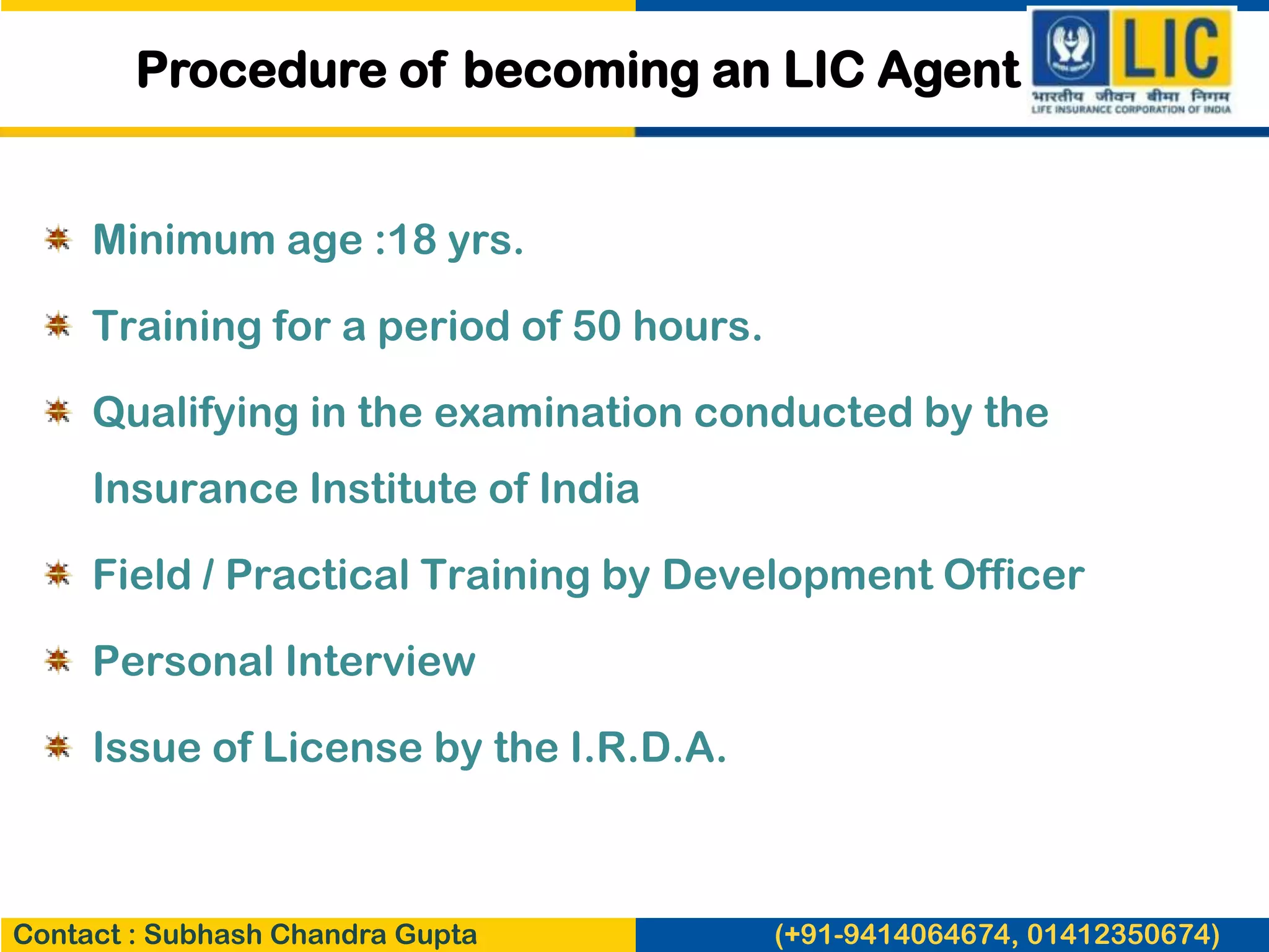 LIC Agents presentation | PPTX