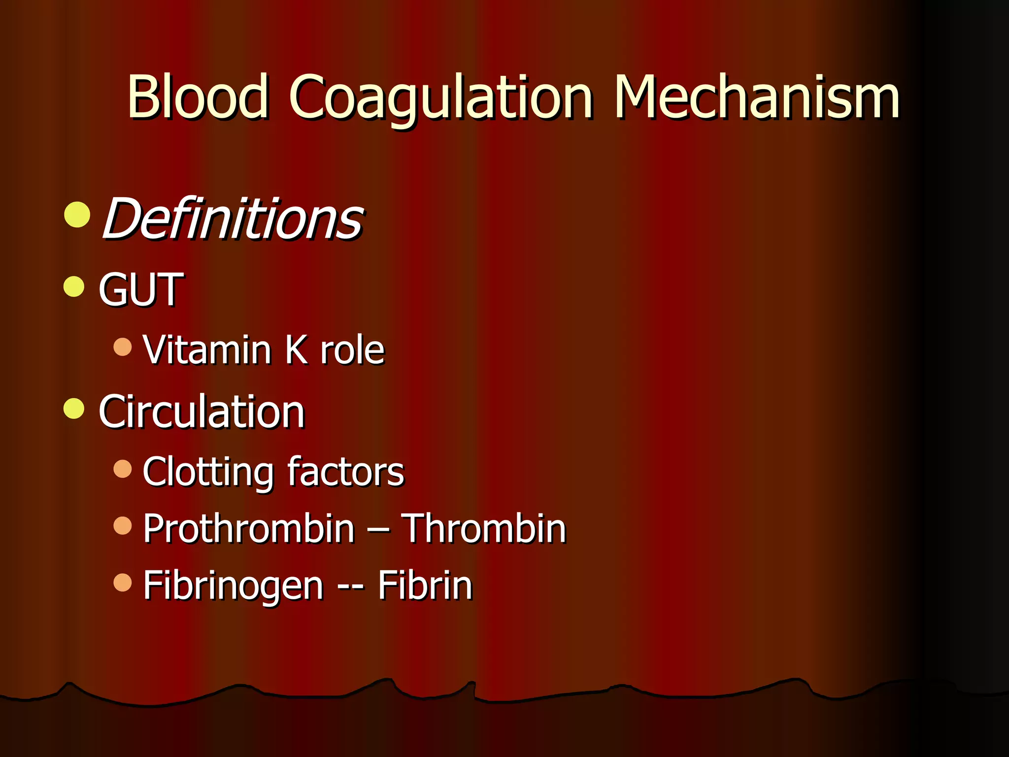 Agents used in coagulation disorders | PPT