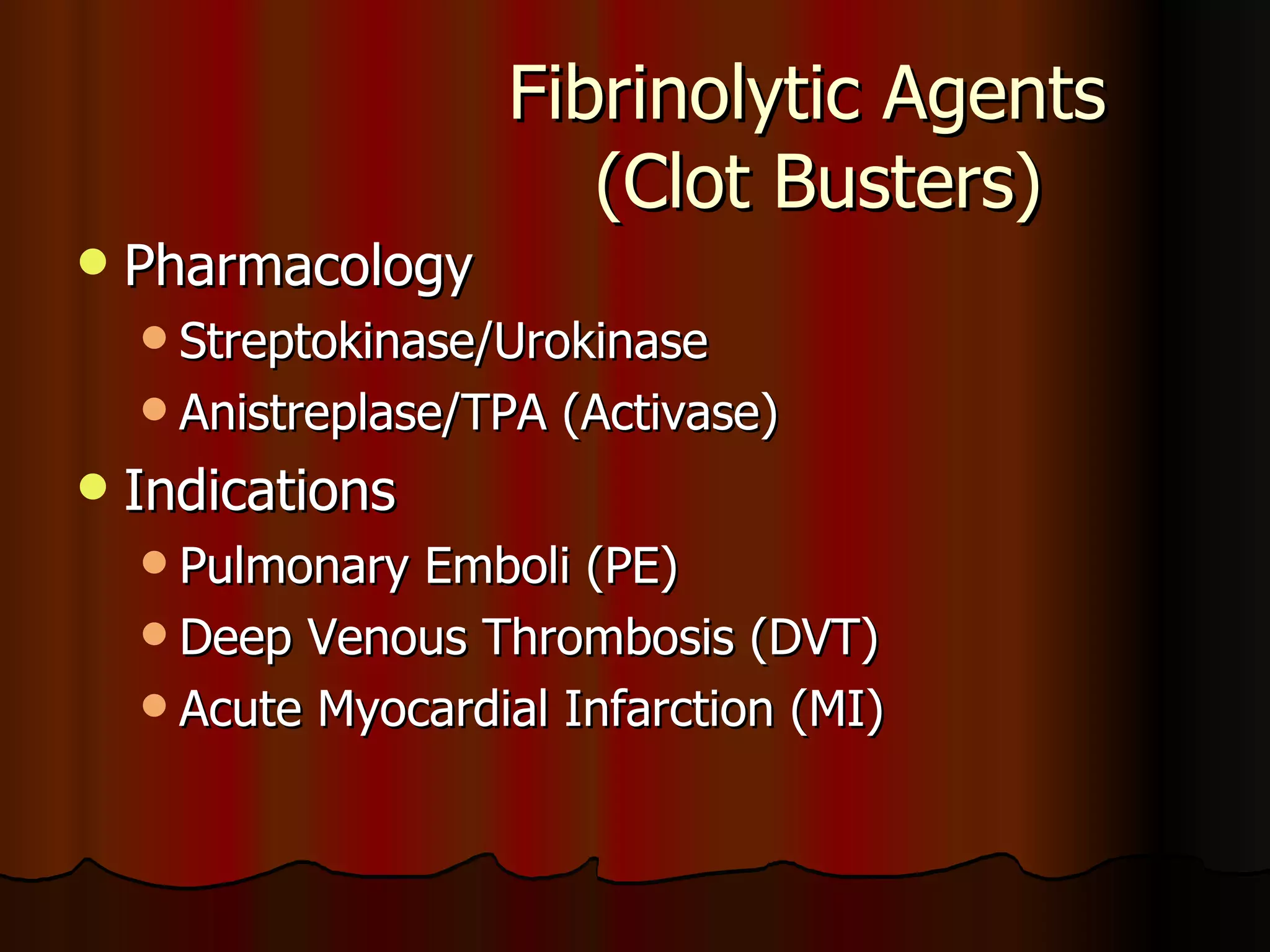 Agents used in coagulation disorders | PPT