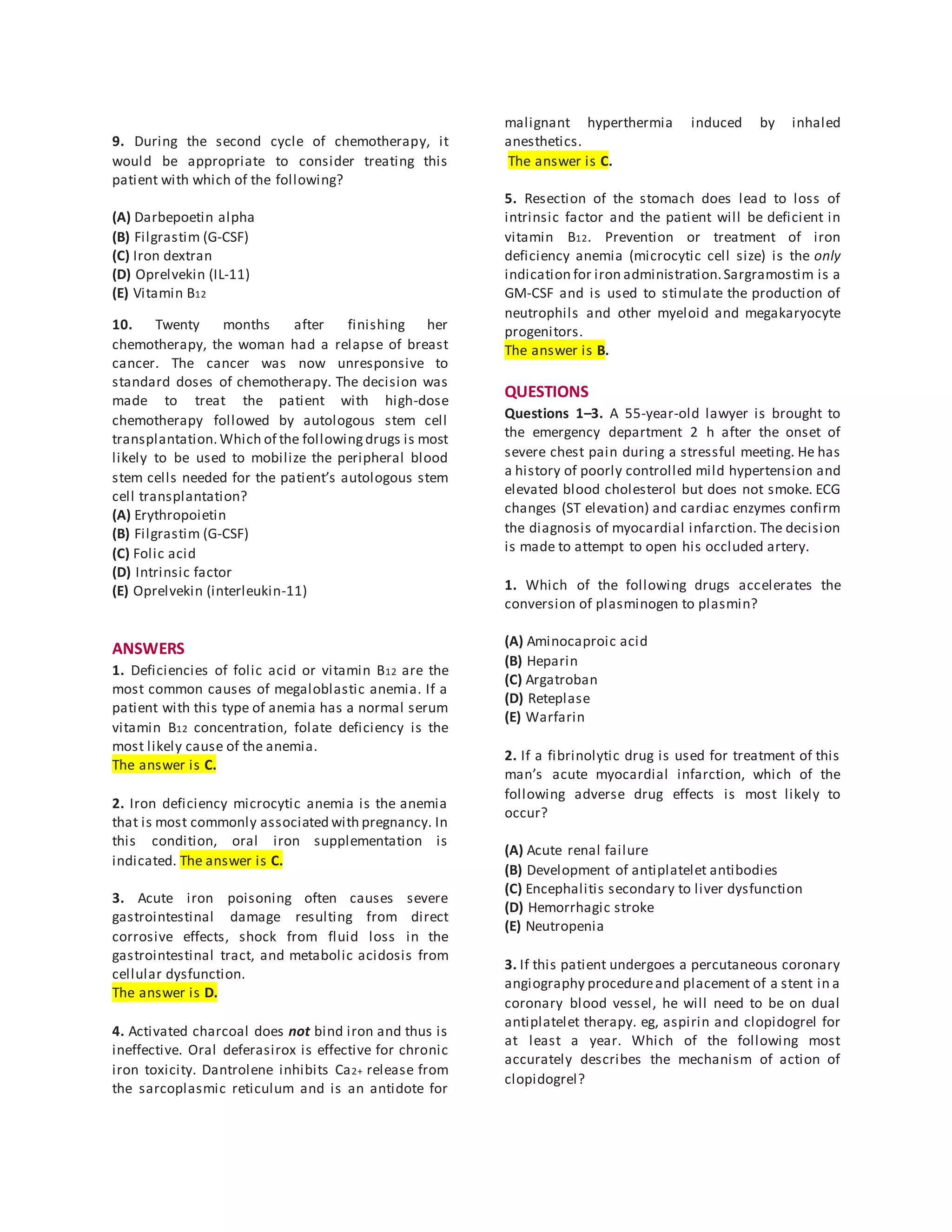 Agents used in cytopenias | DOCX