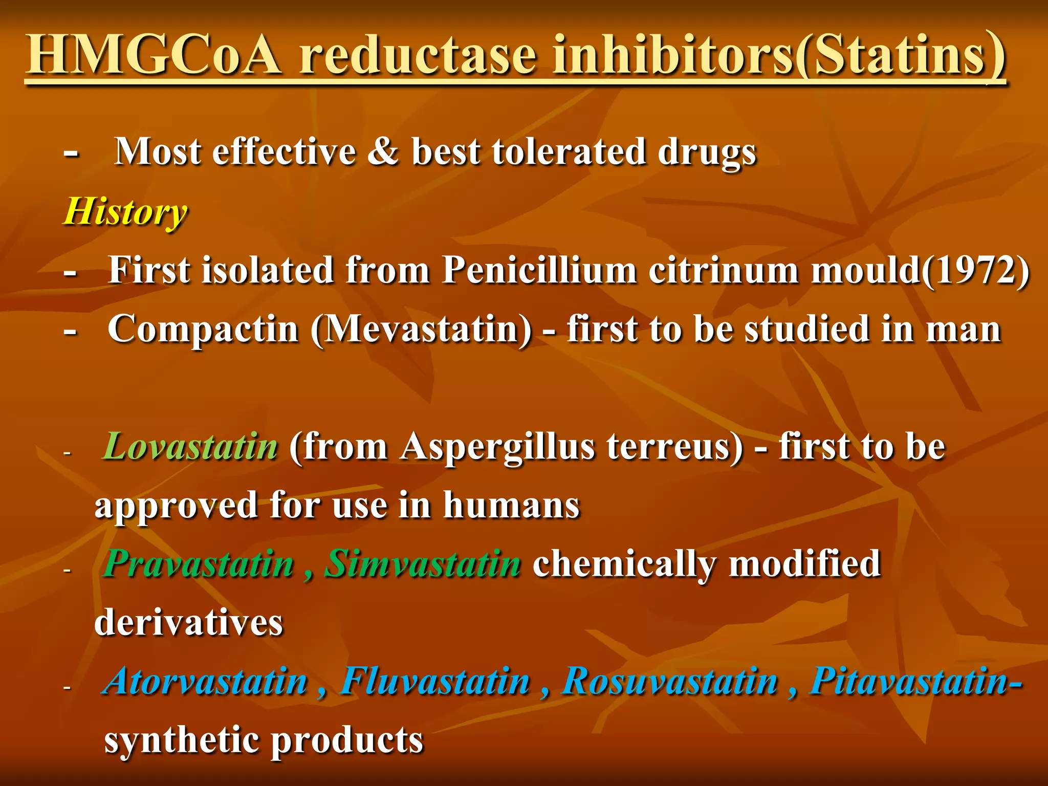 Agents used in dyslipidemia: DGK | PPTX