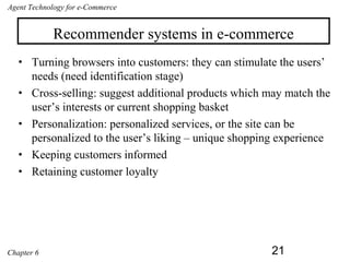 Agent technology for e commerce-recommendation systems | PPT