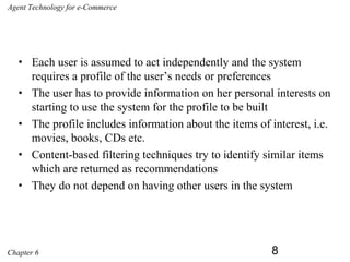 Agent technology for e commerce-recommendation systems | PPT