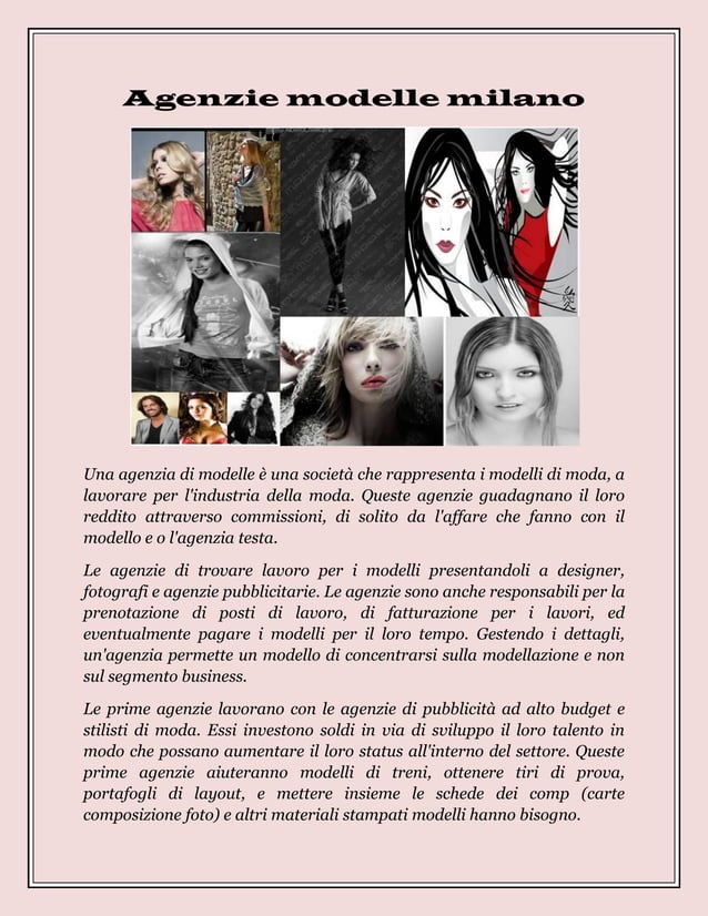 Agenzie modelle milano | PDF | Business | Business and Finance
