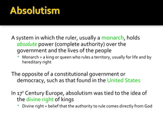 Age of absolutism | PPT