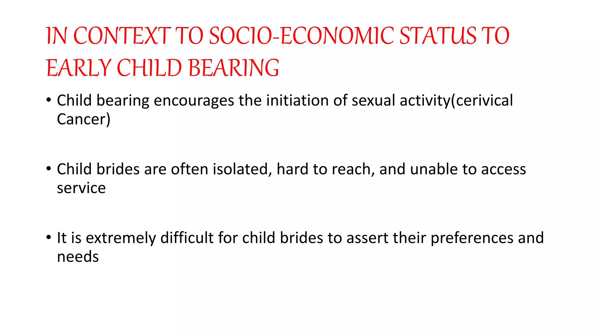 AGE OF CHILD BEARING RELATED TO HEALTH & SES.pptx