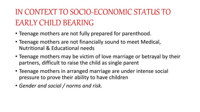 AGE OF CHILD BEARING RELATED TO HEALTH & SES.pptx
