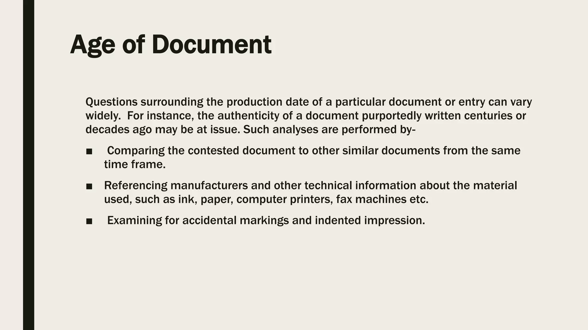 Age of document ppt mansi | PPTX