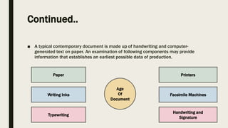 Age of document ppt mansi | PPTX