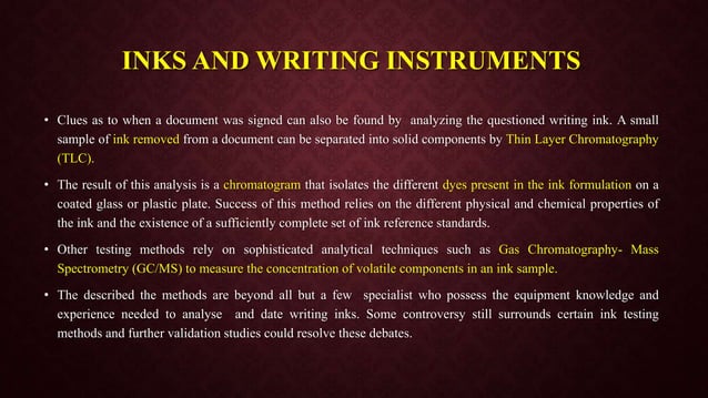 Age of documents (Questioned Document) | PPTX | Desktop Publishing ...