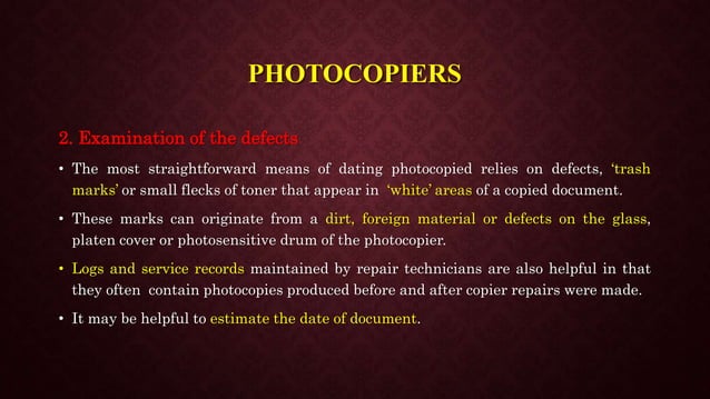 Age of documents (Questioned Document) | PPTX | Desktop Publishing ...