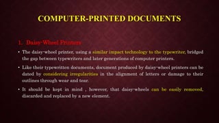 Age of documents (Questioned Document) | PPTX