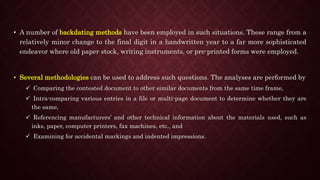 Age of documents (Questioned Document) | PPTX