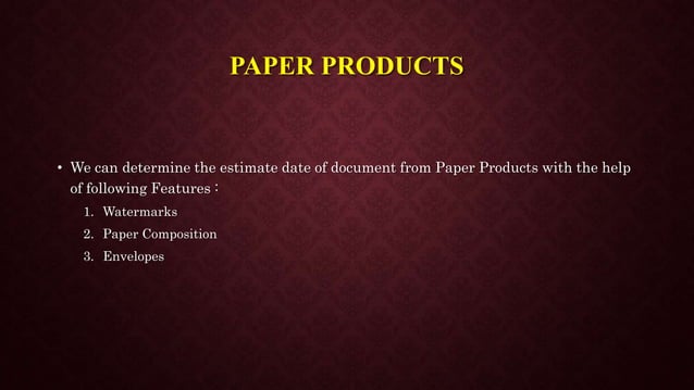 Age of documents (Questioned Document) | PPTX | Desktop Publishing ...