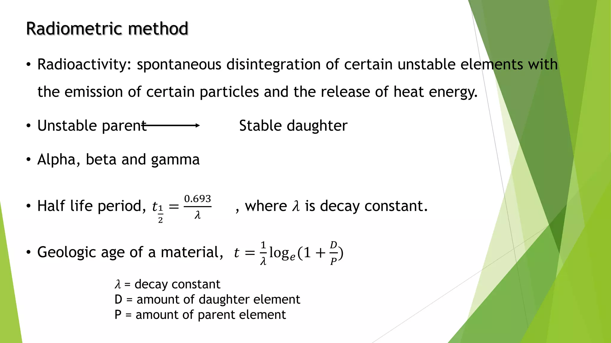 Age of earth determination | PPTX