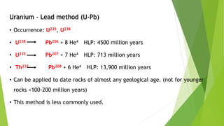 Age of earth determination | PPTX